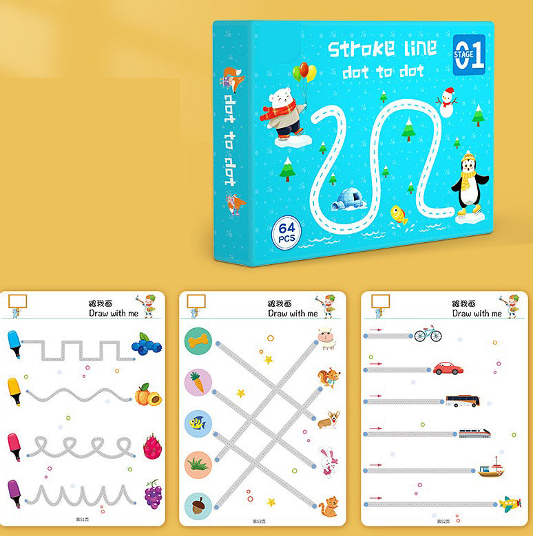 64 Page Kids Tracing Workbook Set With Two Erasable Markers – Elite Shop Pk